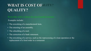Cost of quality | PPTX