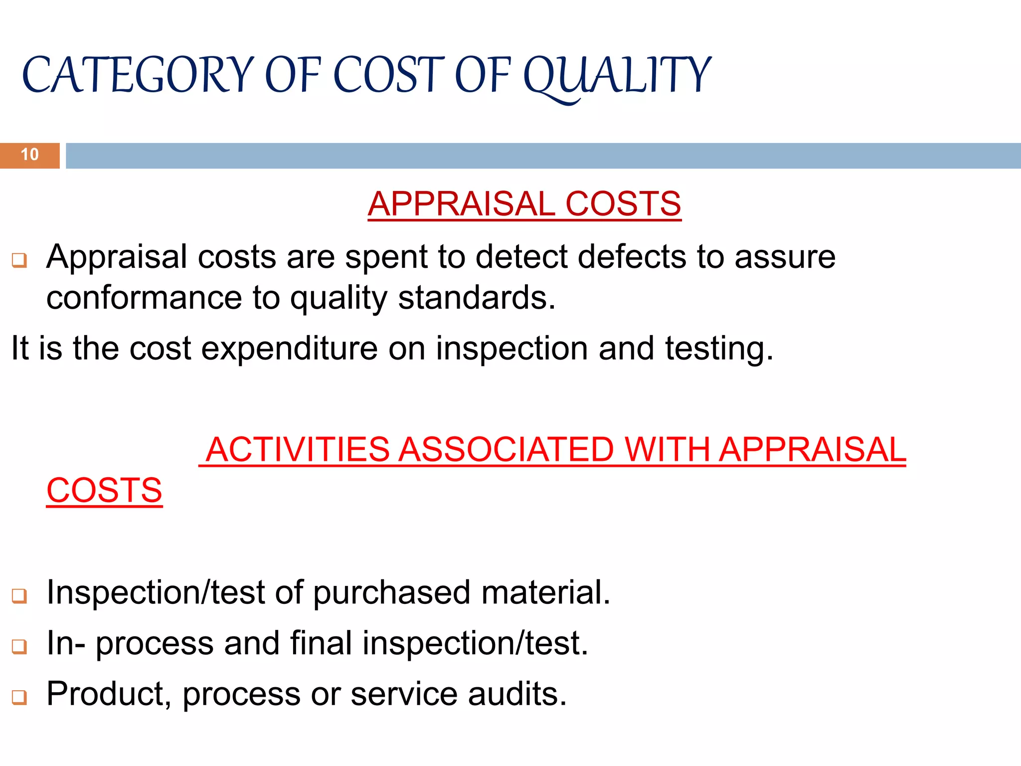 Cost of quality | PPTX