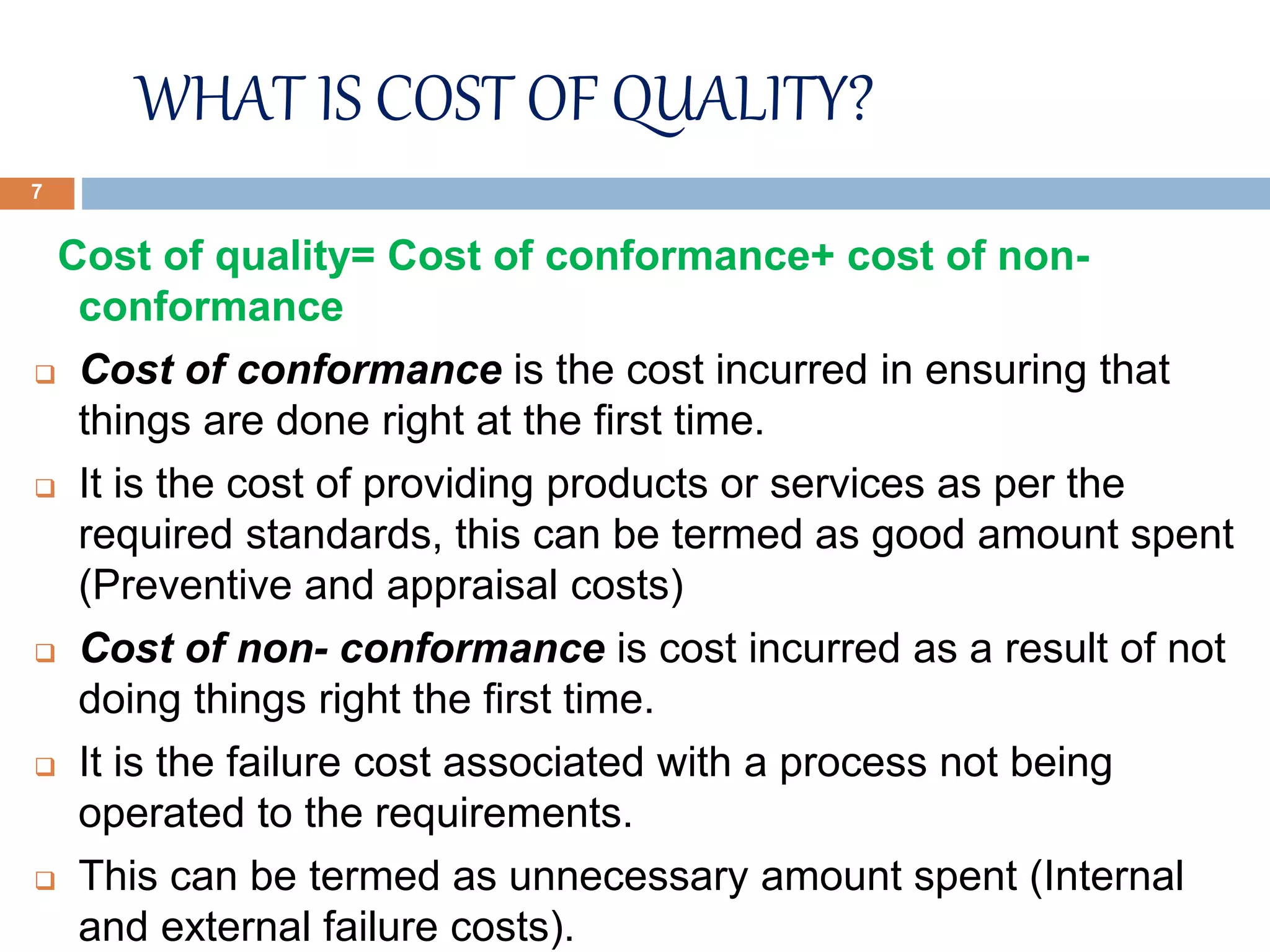 Cost of quality | PPTX