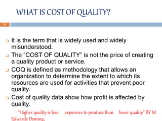 Cost of quality | PPTX