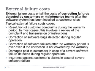 Cost of software quality ( software quality assurance ) | PPTX