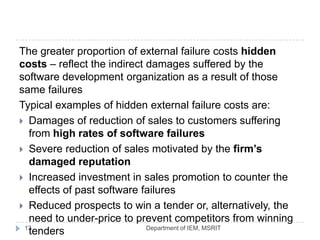 Cost of software quality ( software quality assurance ) | PPTX