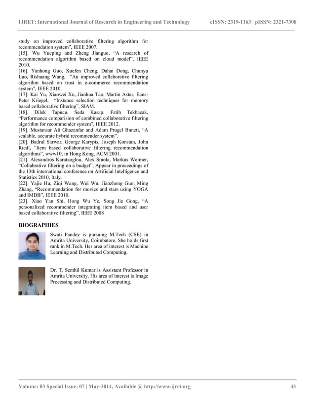 Costomization Of Recommendation System Using Collaborative Filtering Algorithm On Cloud Using