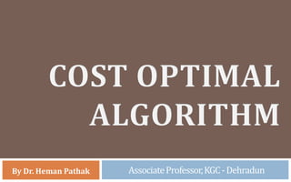 Cost optimal algorithm | PPT