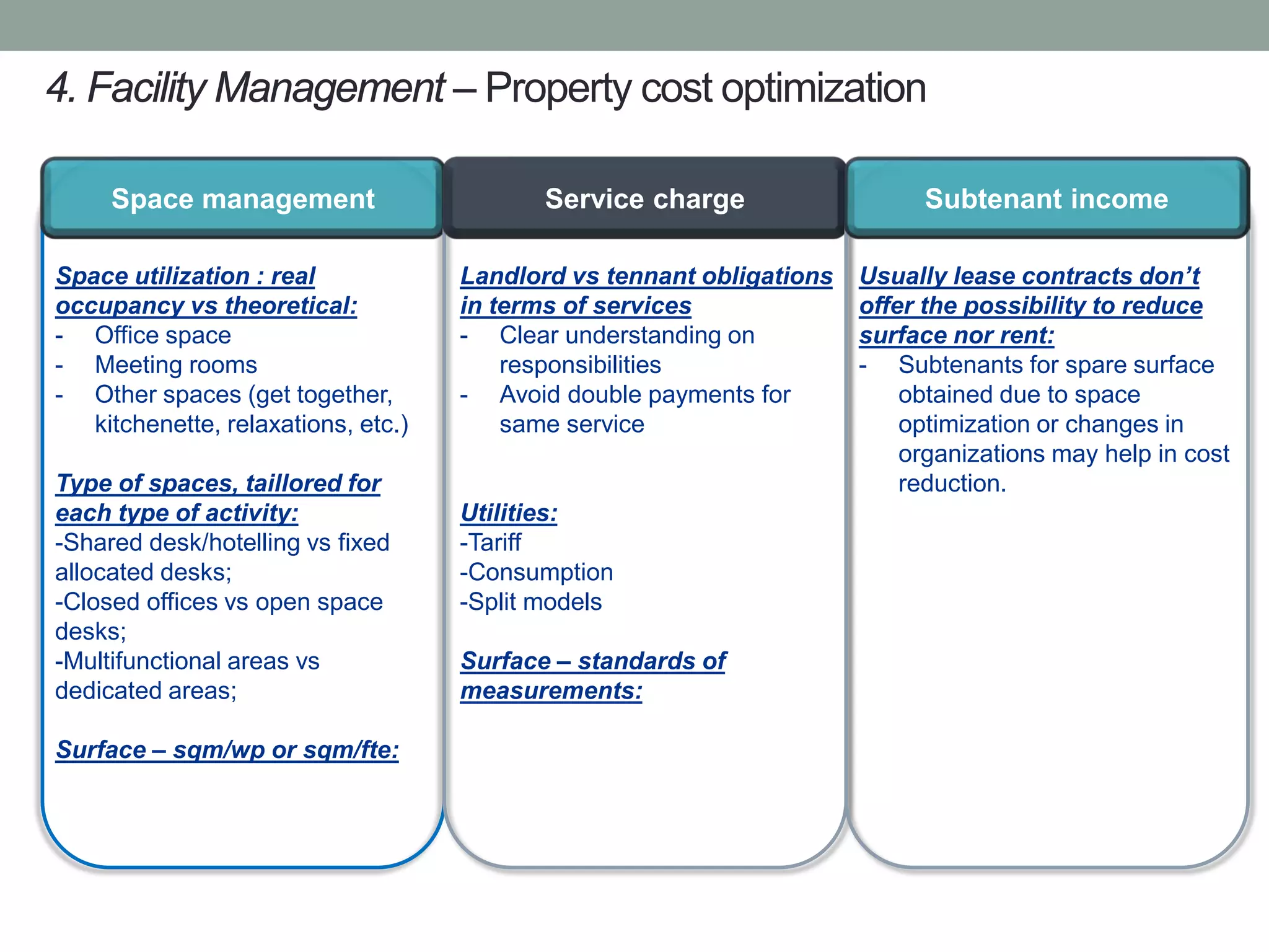 Facility Management Cost optimization | PDF