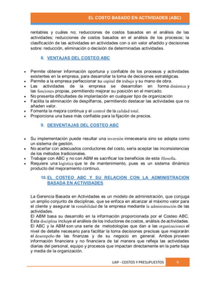 Costos y Presupuestos | PDF