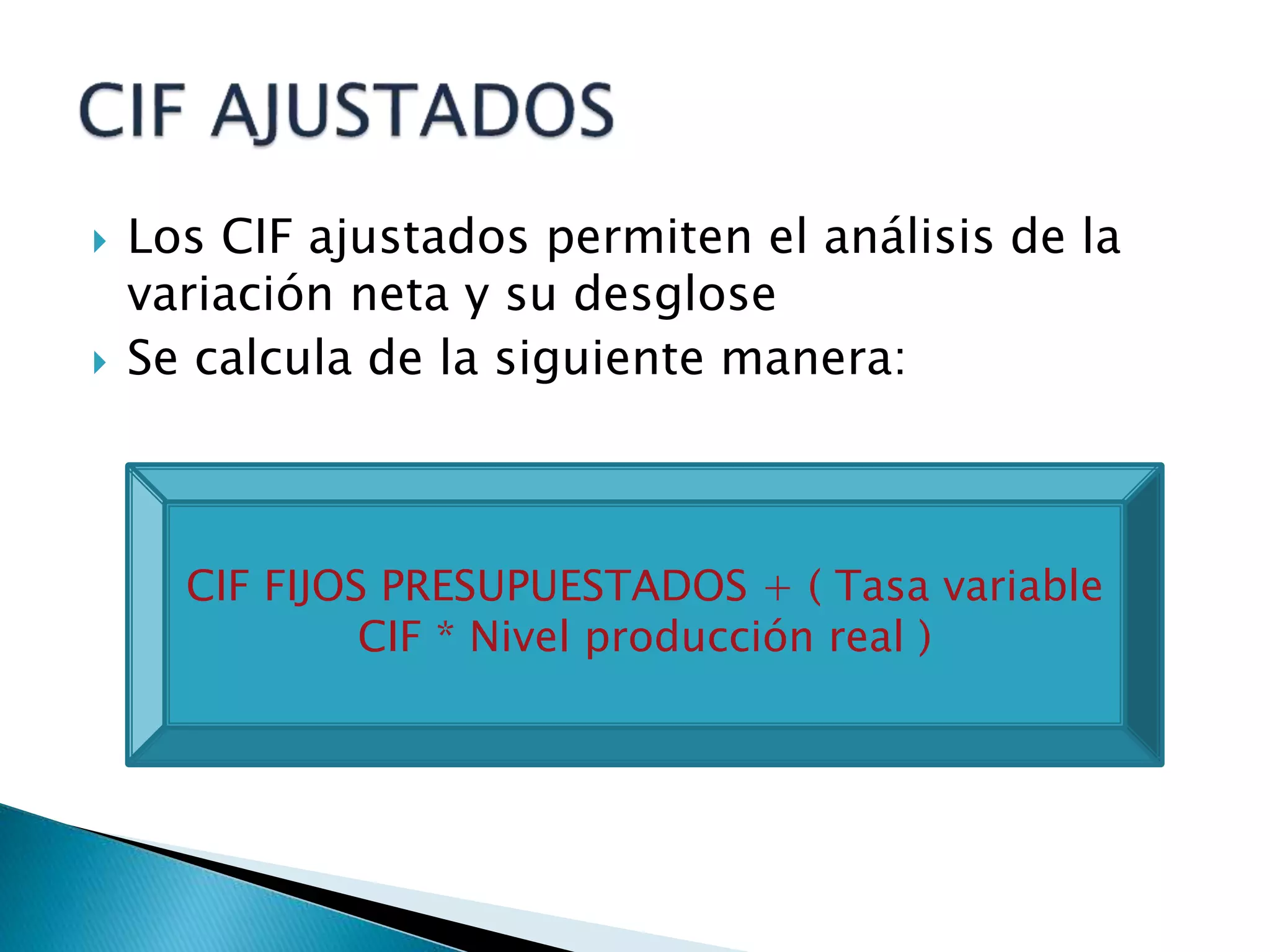 Costos indirectos fabricación cif | PPT