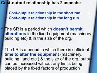 presentation of cost output Analysis.ppt