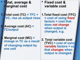 presentation of cost output Analysis.ppt