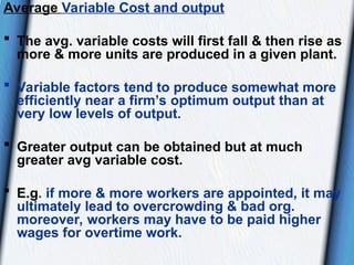 presentation of cost output Analysis.ppt