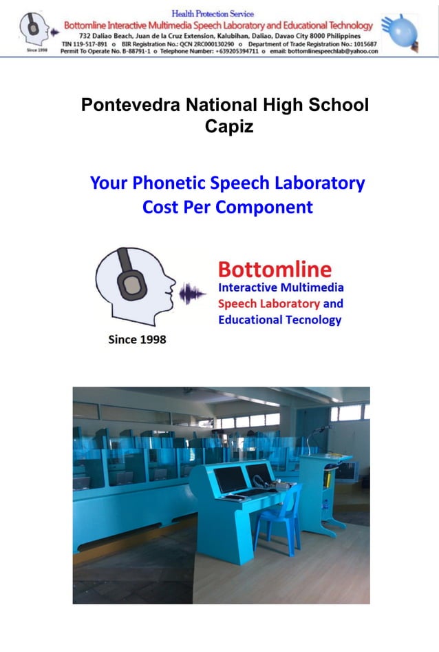 Cost per component of the phonetic speech laboratory | PDF