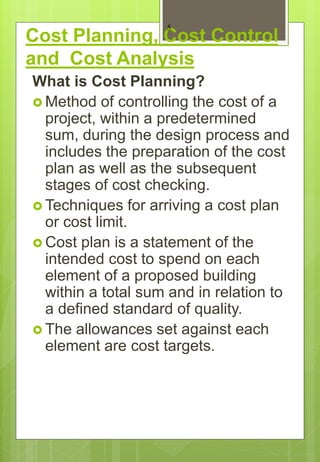 Cost plan | PPT