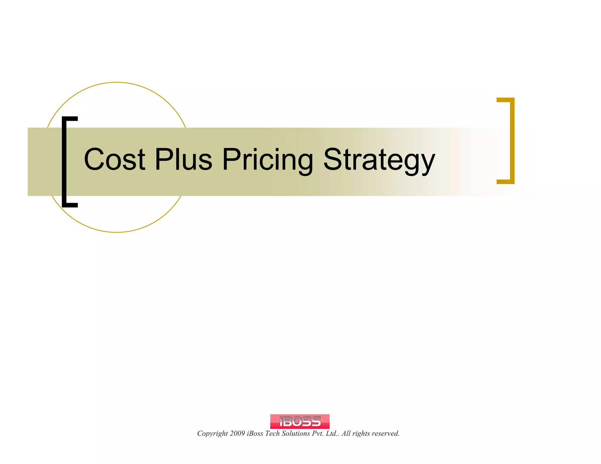 Cost Plus Pricing | PDF