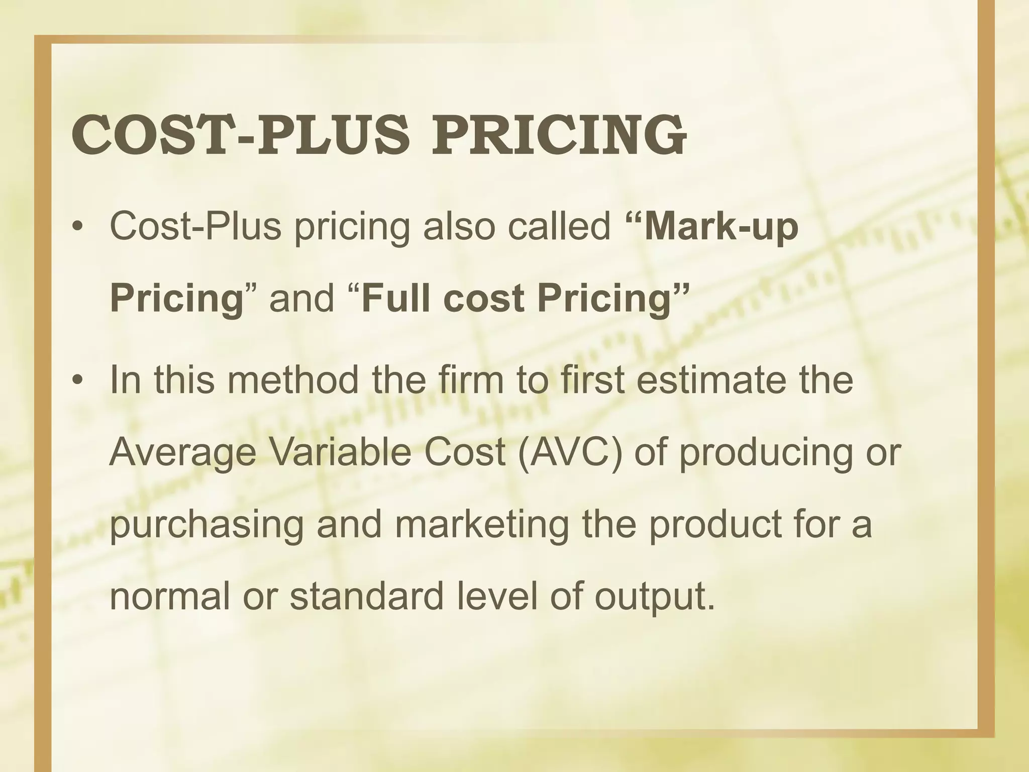 Cost plus pricing | PPTX