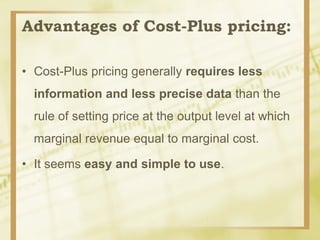 Cost plus pricing | PPTX