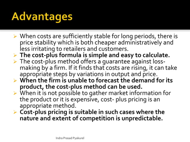 Cost plus and Incremental pricing method | PPTX | Automotive Industry | Industries