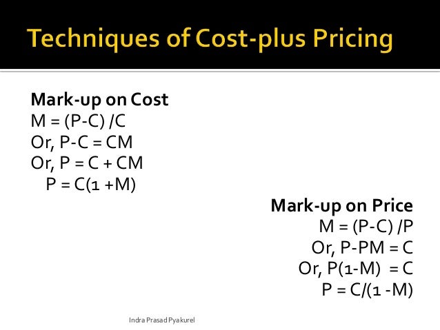 Cost plus and Incremental pricing method
