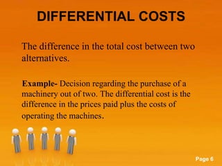 Cost Accounting: Decision making relating to the different costs | PPTX