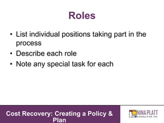 Cost recovery policy and plan | PPT