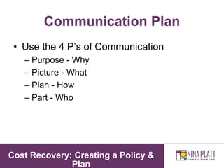 Cost recovery policy and plan | PPT