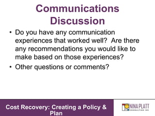 Cost recovery policy and plan | PPT