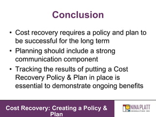 Cost recovery policy and plan | PPT