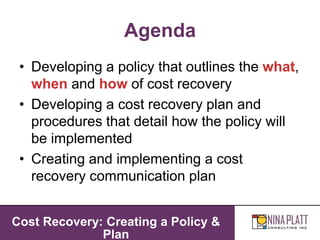 Cost recovery policy and plan | PPT