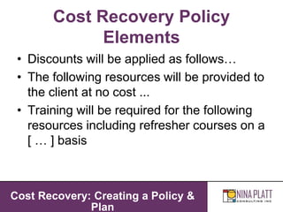 Cost recovery policy and plan | PPT