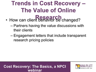 Cost Recovery : The Basics | PPTX