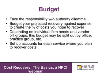Cost Recovery : The Basics | PPTX