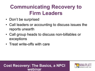 Cost Recovery : The Basics | PPTX