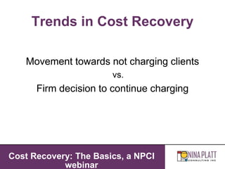 Cost Recovery : The Basics | PPTX