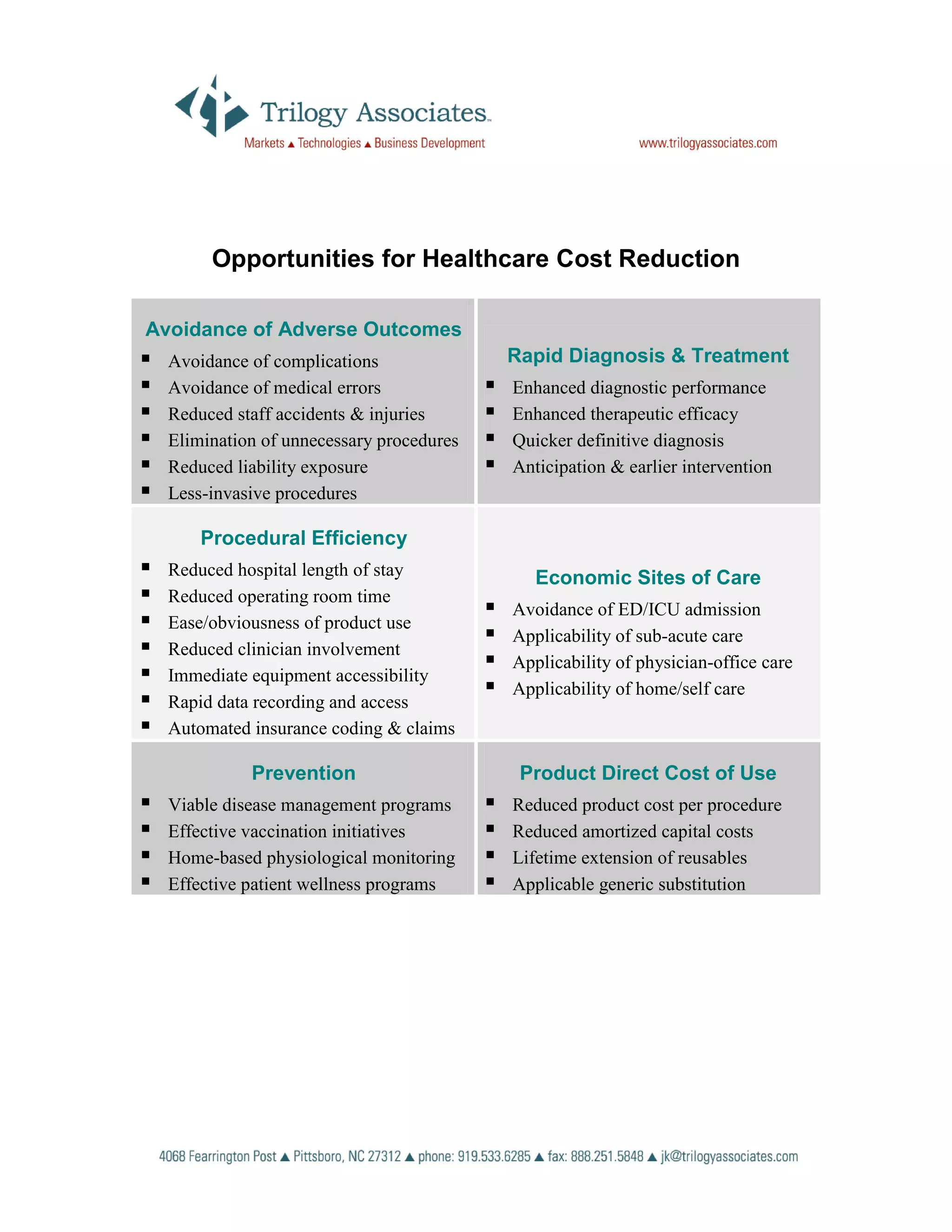 Cost Reduction | PDF | Healthcare Industry | Industries