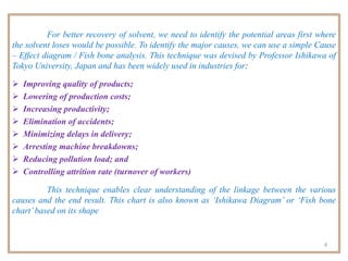 Cost reduction by minimizing solvent losses in api manufacturing | PPTX