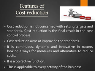 Cost reduction & cost control | PPTX