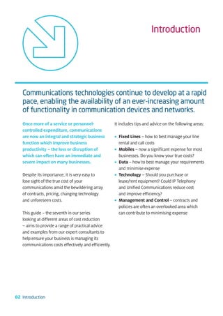 Cost Reduction Guide Issue 7 Communications | PDF