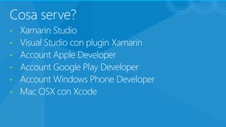 Costruire applicazioni-cross-platform-con-xamarin-visual-studio-2013 | PPT