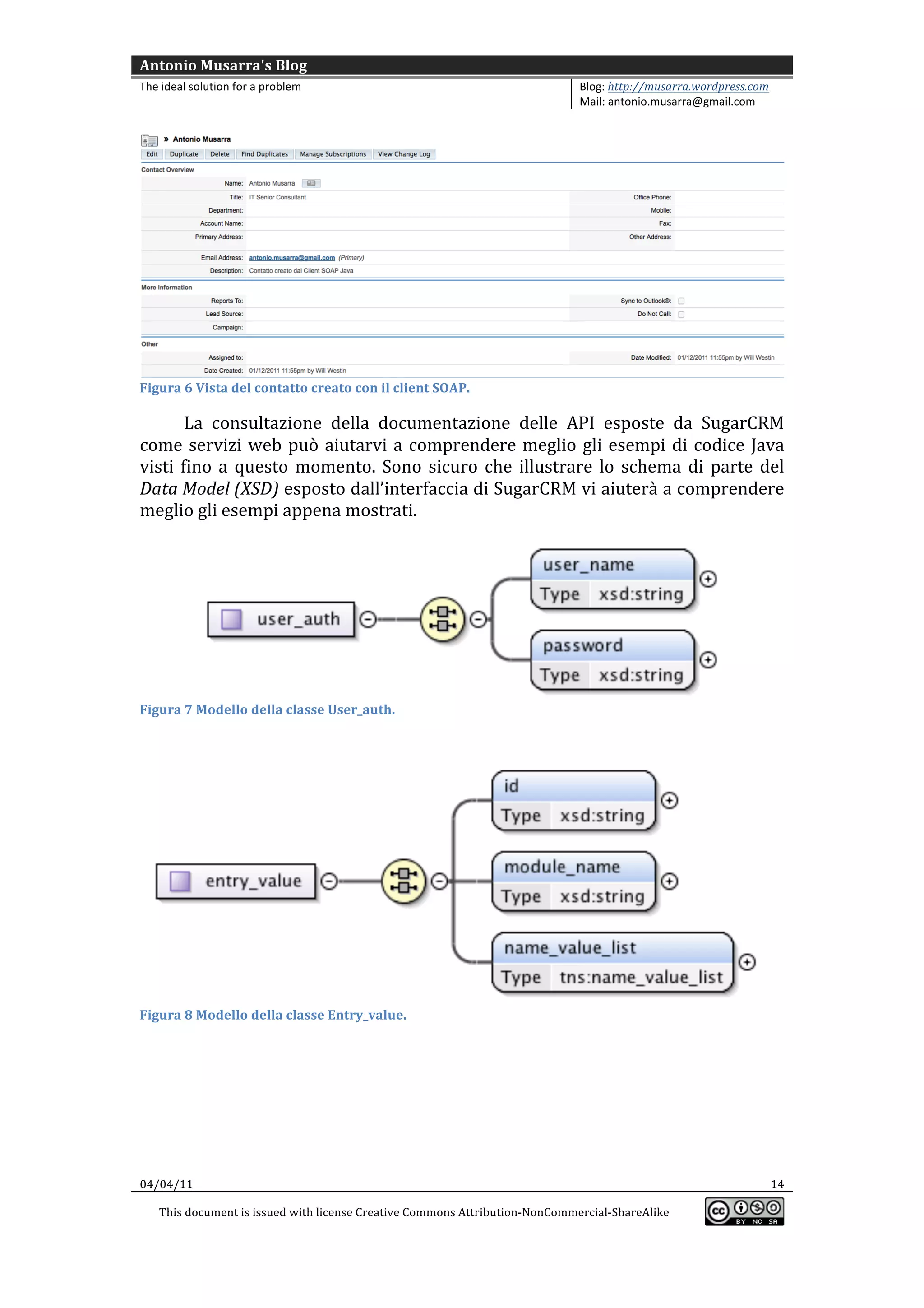 Costruire un client Java per SugarCRM | PDF