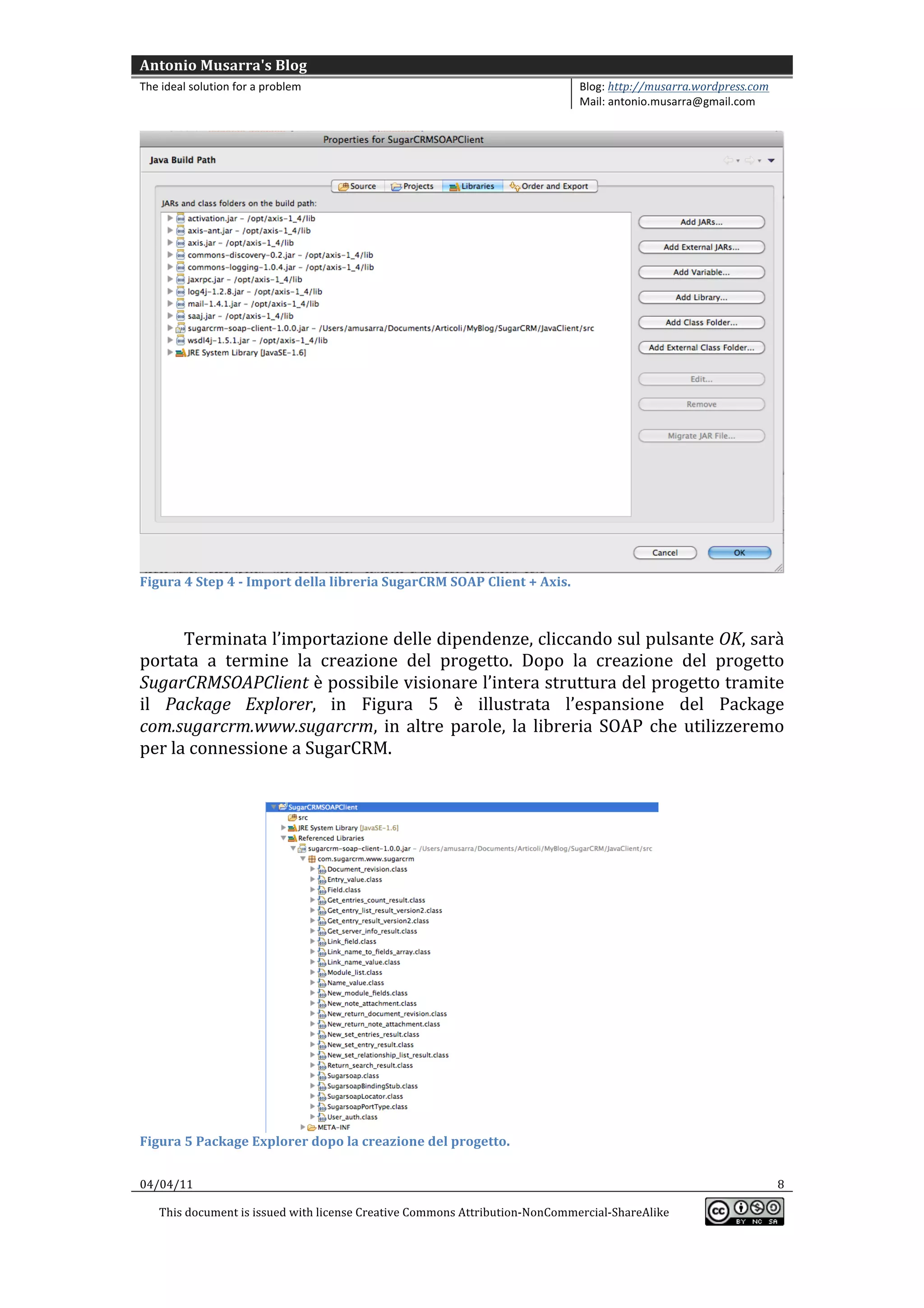Costruire un client Java per SugarCRM | PDF