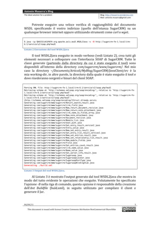 Costruire un client Java per SugarCRM | PDF