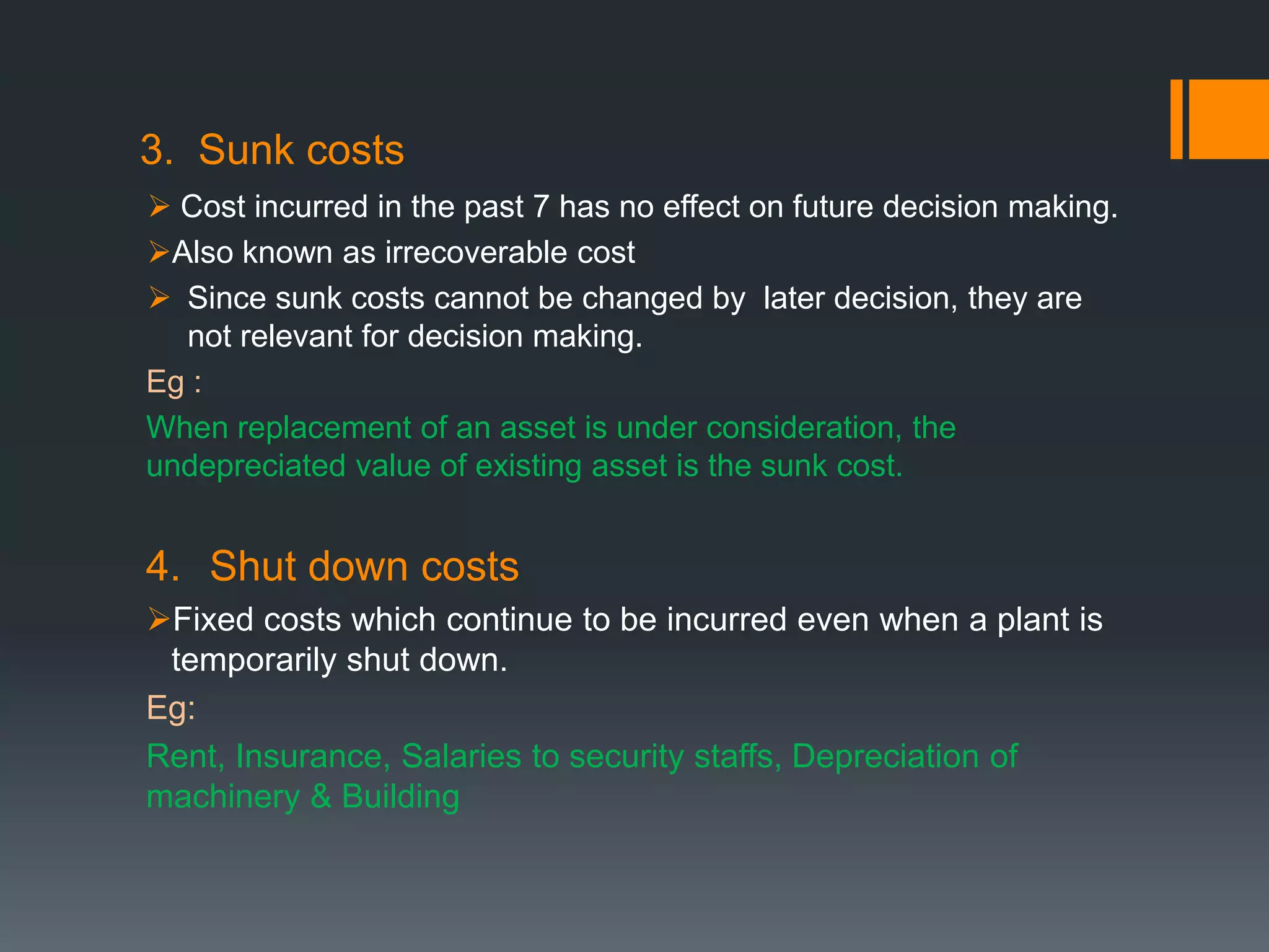 Costs decisionmaking | PPTX