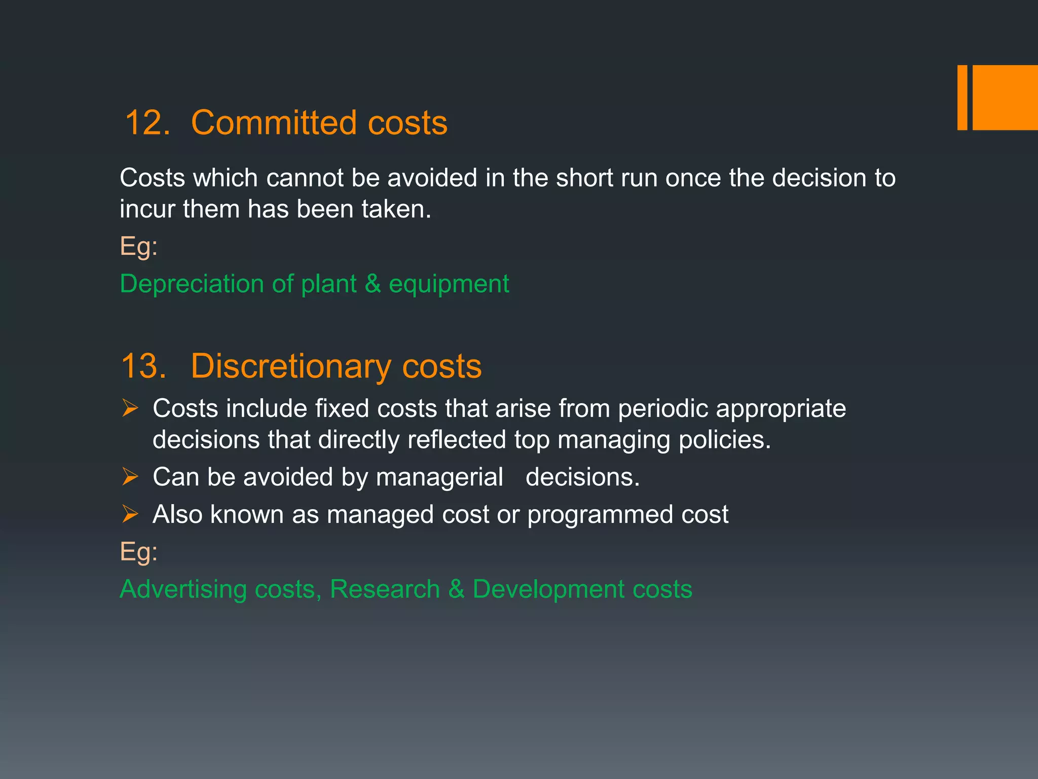 Costs decisionmaking | PPTX