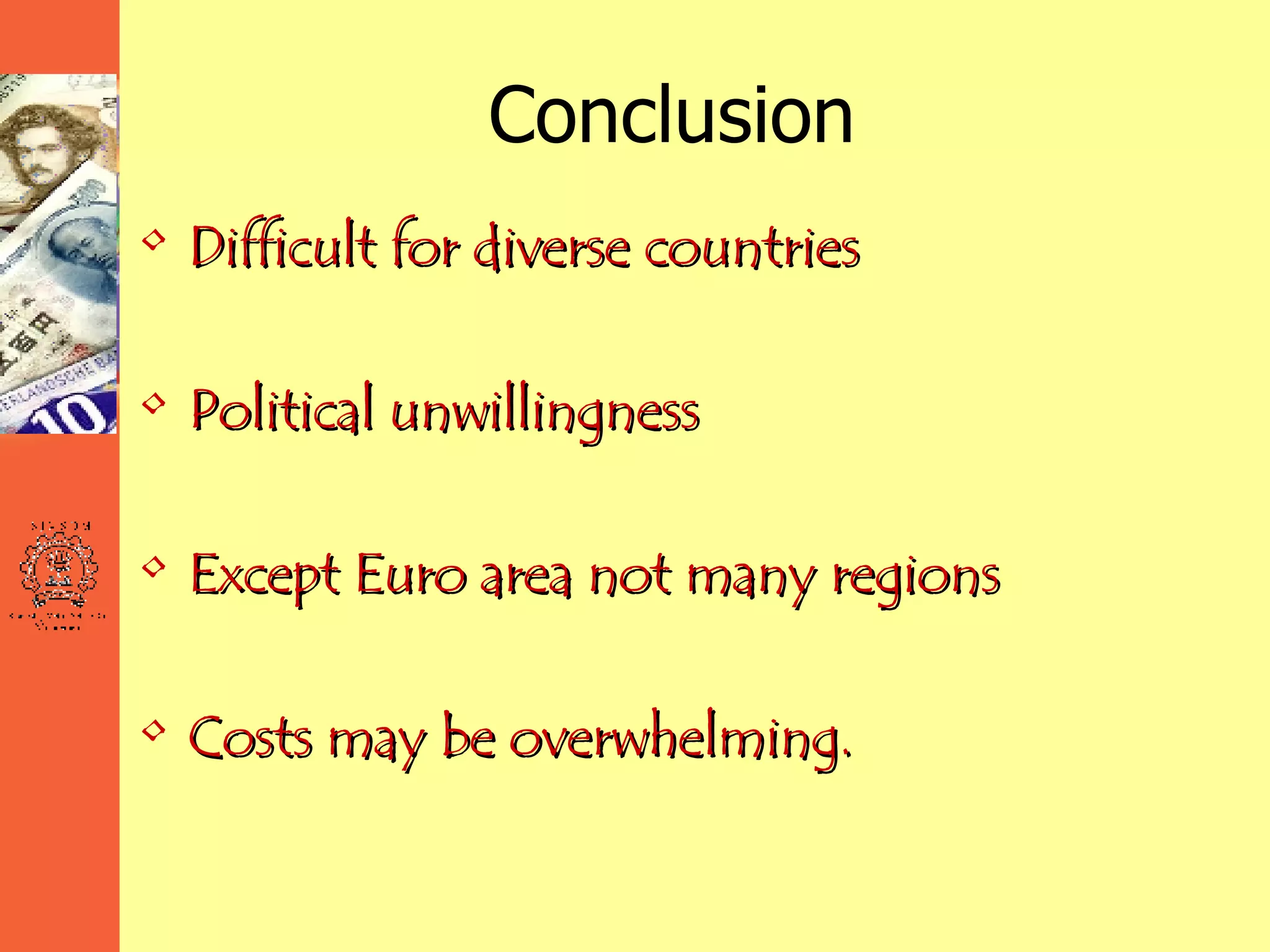 Costs Of Common Currency | PPS