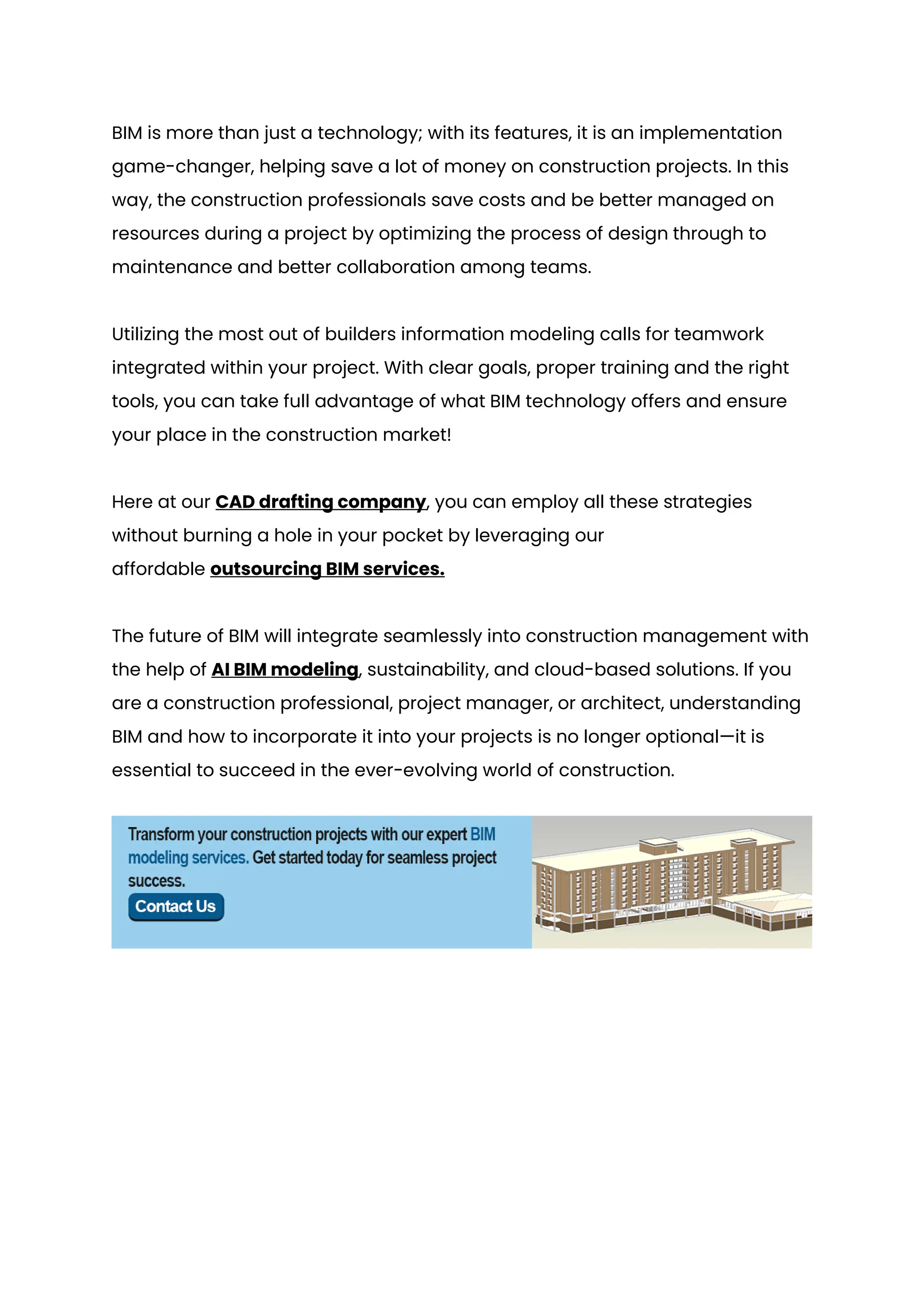 Cost Saving Benefits of BIM in Construction You Should Know | PDF