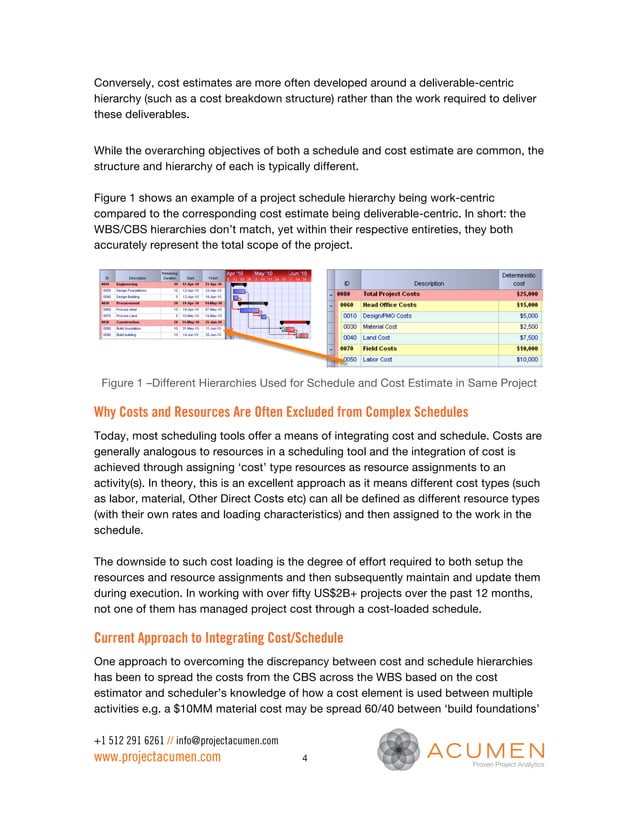 An Alternate Approach to Cost and Schedule Integration | PDF