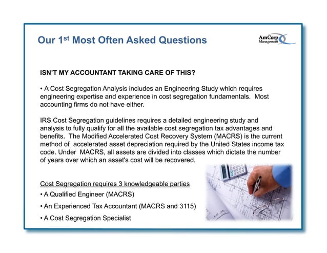 Cost Segregation, What Is It? | PPT