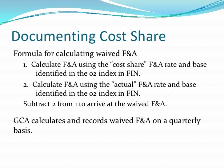 Cost Sharing Basics