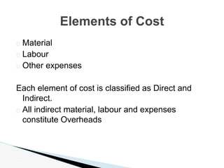 Cost sheet | PPTX