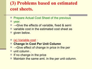 Cost sheet1 | PPT
