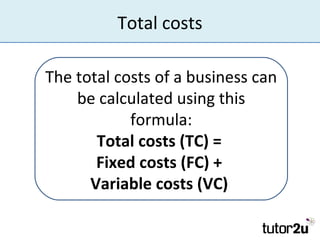 Introduction to Business Costs | PPT